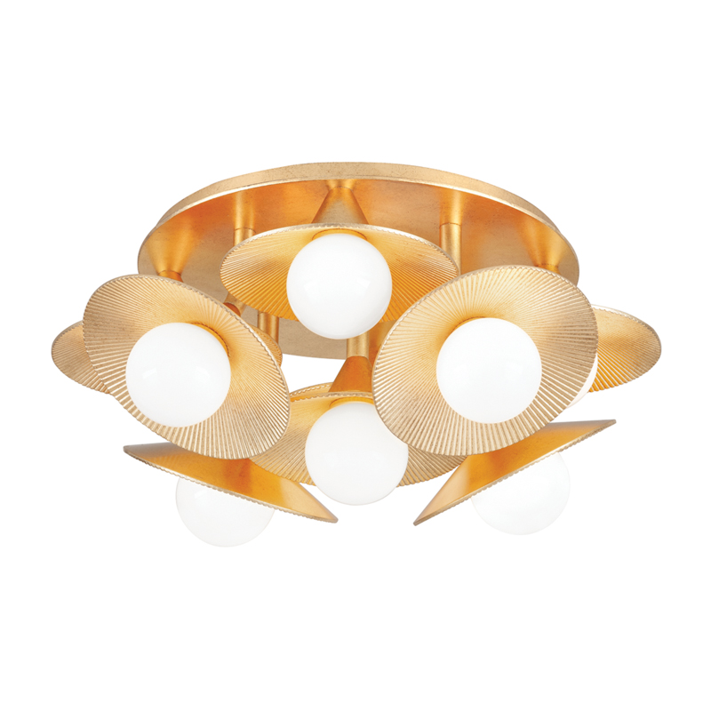 Corbett Lighting 333-09-VGL Emerald 9 Light 18 inch Vintage Gold Leaf ...