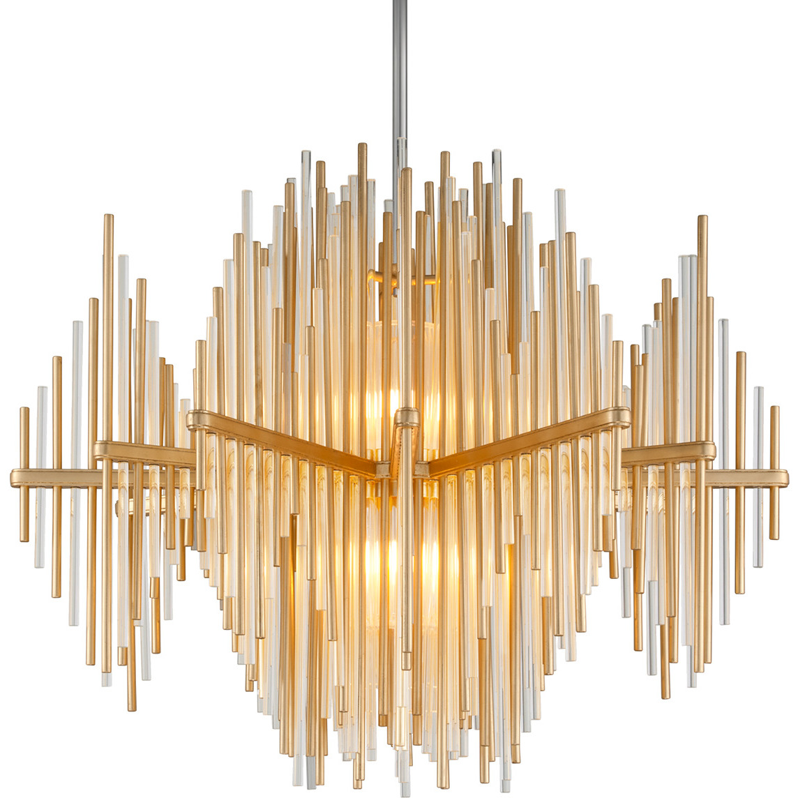 Corbett Lighting 238-43 Theory LED 40 inch Gold Leaf with Polished ...
