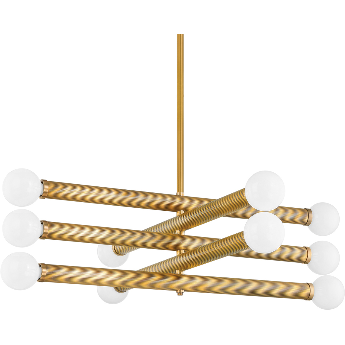 Corbett Lighting 373-50-VB Pienza 10 Light 50 inch Vintage Brass ...